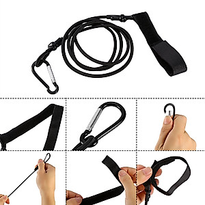 Dioche Kayak Paddle Rope, Multifunctional Elastic Kayak Paddle Leash Rope Cord Rod and Gear Leash Strap