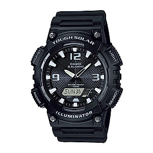 Casio AQS810W-1AVCF Men's AQ-S810W-1AV Solar Sport Combination Watch, black