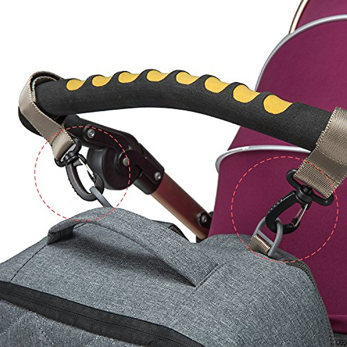 SoHo NY Diaper Backpack Bag 4Pc Chevron, Gray