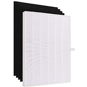Homeland Goods Replacement Filter Compatible with Winix 115115 Air Purifier Filter for Winix C535, 5300, 6300, 5300-2, P300 Plasma wave Size 21-1 True HEPA Filter Plus 4 Carbon Pre-filters (1)