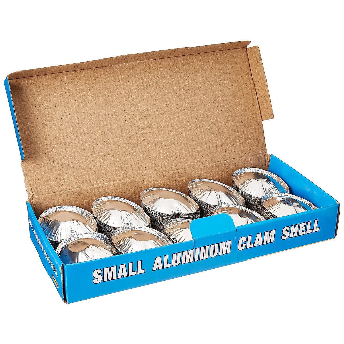 Set of 250 Disposable Clam Shells Aluminum Foil Food Shell Pans for Making Tasty Appetizers Like Clams Casino, Oysters, Crab Cakes, Dips, and More Premium Small Clam-Shell Baking Dishes,