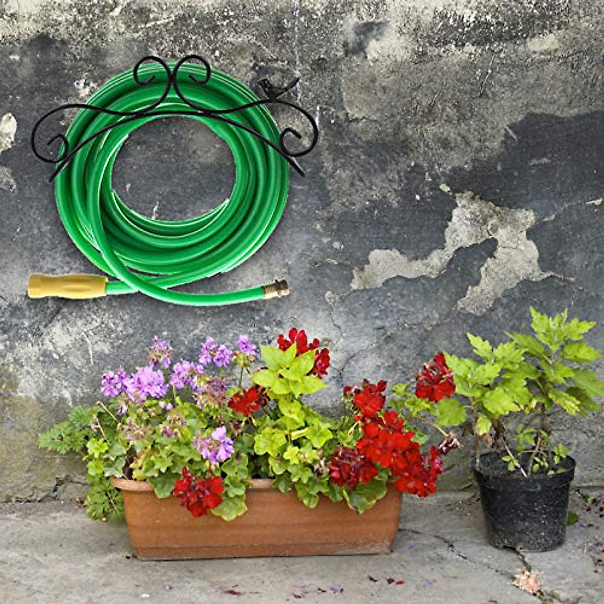 YARNOW 2pcs Tube Bracket Yard Bird Pipe Pressure Patio Nozzles Tools Mounted- with Vintage Keep Car Black Hook Accessory Wire Garden Metal Organizer Antique Inch Mount Your Washer Water