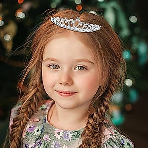 inSowni 6 Pack Decorative Sparkling Rhinestone Silver Metal Crown Headbands Tiaras Wedding Bridal Birthday Party Prom Headpieces Hair Accessories for Women Flower Girls Teens Kids (12pcs Silicone Cover for Comfort Wear Included)