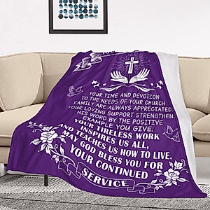 NIAXAYER Gift for Pastors Wife Throw Blanket, A Great Appreciation Gift Idea for Pastors Wives,to Our Pastor's Wife Blanket Gifts 50 * 60in