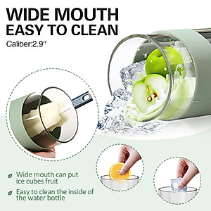 Kodrine 28oz Glass Water Bottles with Straw and Bamboo Lid, Wide Mouth Water Tumbler with Time Marker,Straw Silicone Protective Sleeve BPA FREE-Olive