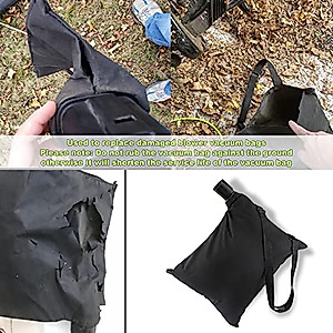 Braveboy 5140125-95 Leaf Blower Vacuum Vac Shoulder Bag, Compatible with Black & Decker BV3100/BV2900 Blower Replacement Leaf Bag 5140117-99.