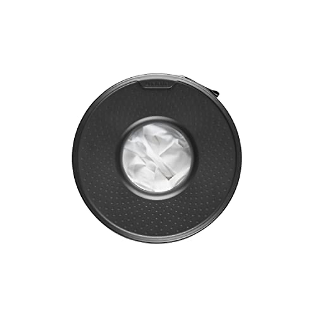 BrBrabantia - Laundry Hamper - with Plastic Lid - Ventilation Holes - Corrosion Resistant Materials - Hygienic - Discrete - Laundry Basket - Bathroom - with Small Hole - White - 35L