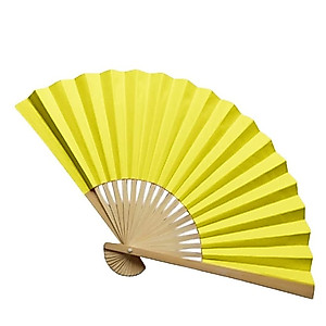 Chinese Fan Traditional Chinese Fans Hand Held Fans Paper Bamboo Folding Fans For Church Wedding Decor Fan Japanese Fan (Color : K, Size : 23CM)