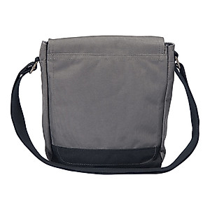 Carhartt, Durable, Adjustable Crossbody Bag with Flap Over Snap Closure,Gray