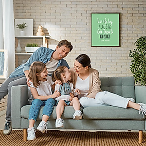 Little By Little One Travels Far- Inspirational J.R.R. Tolkien Quotes Wall Art Print - 'Small Steps' Motivational Wall Art Decor For Home Decor, Office Decor, Library & School Decor, Unframed - 8x10"