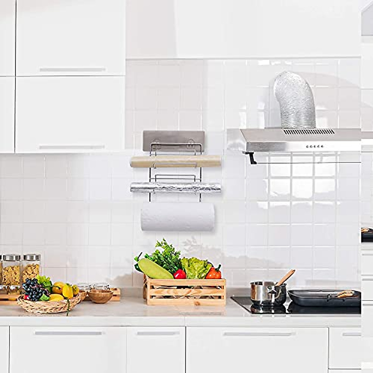 Kitchen Paper Roll Holder Paper Towel Rack Dining Table Kitchen Paper Roll Holder Vertical Paper Towel Storage Rack