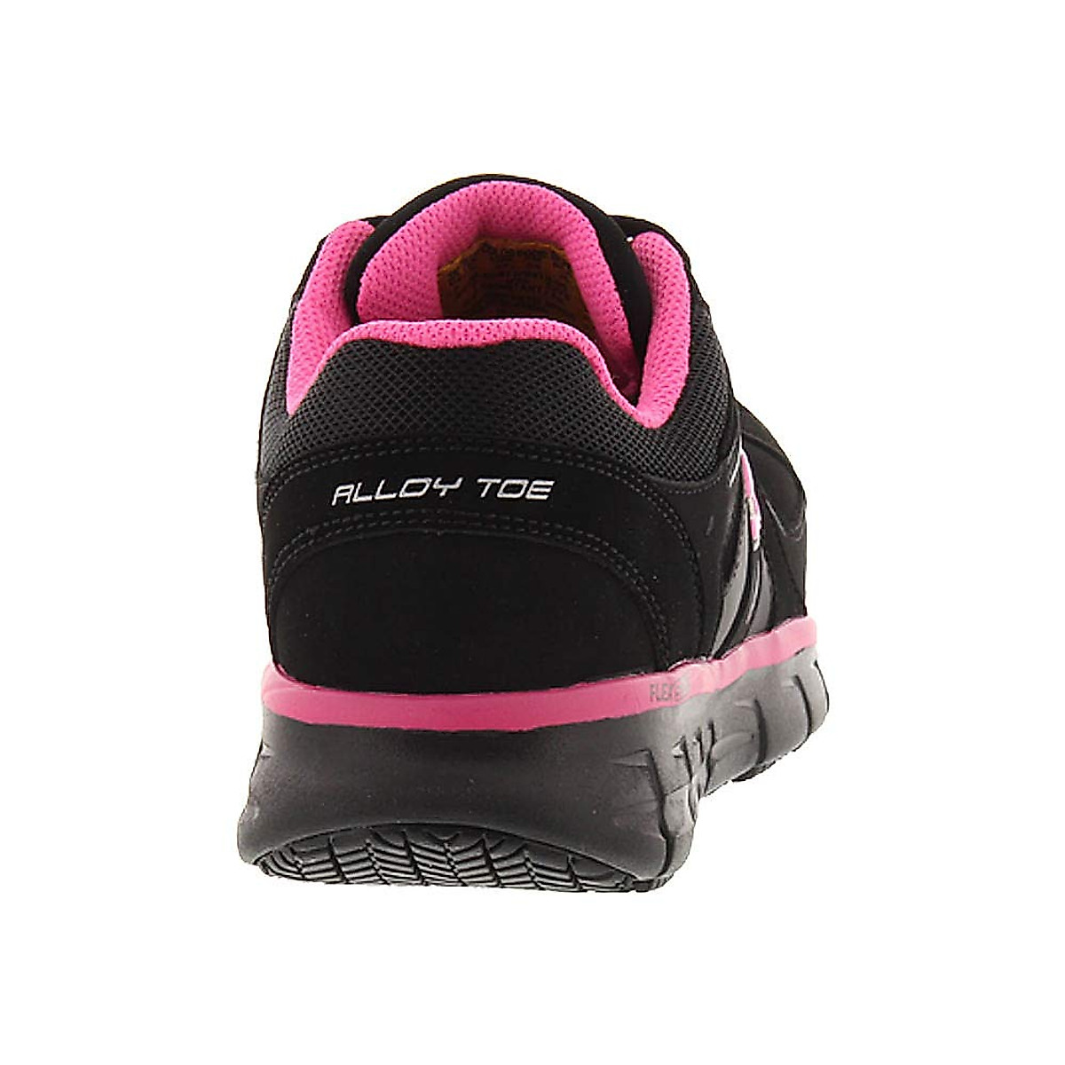 Skechers Women's Synergy-Sandlot Work Boot, Black/Pink, 8.5 M US