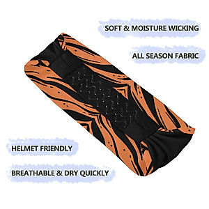 DOMIKING Sports Headband for Women - Tiger Stripes Unisex Workout Sweatband for Men Moisture Wicking Hairband for Yoga Gym Running Jogging