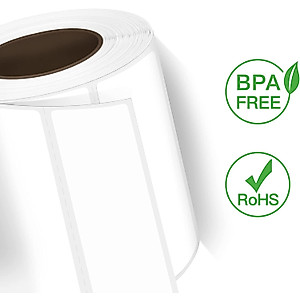 POLONO Genuine 3" x 1" Direct Thermal Label, Self-Adhesive Address Shipping Thermal Label, Barcodes, Address Postage Labels Compatible with POLONO PL60 and PL70E Label Printer (1000 Labels)