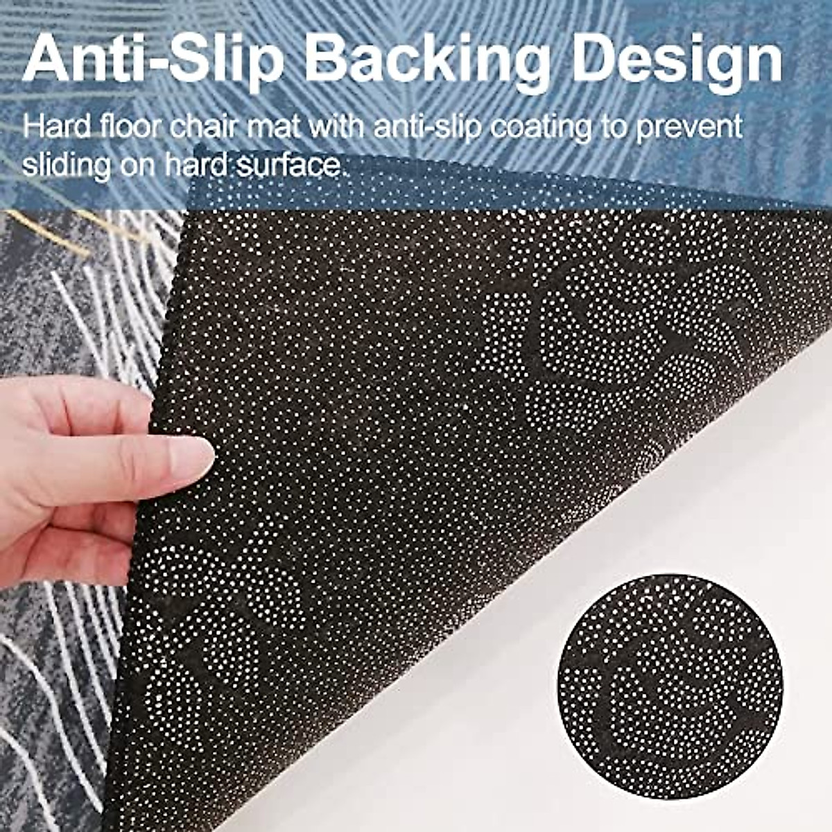 YEXEXINM 36 X48 Chair Mat for Hardwood Floor, Anti-Slip Desk Chair Mat, Chair Rugs Floor Protectors Mat, Desk Chair Mat color 48inchx36inch FHD013 FHD013