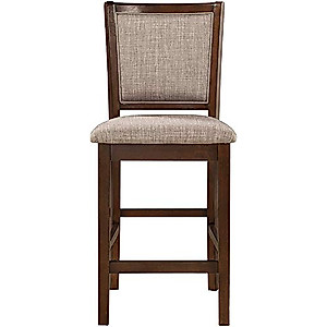 New Classic Furniture Amy 5-Piece Counter Dining Table Set, Cherry