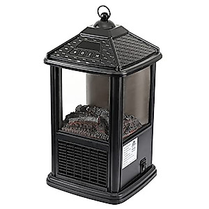 Freestanding Mini Small Indoor Electric Fireplaces Lanterns Space Heaters Stove 3D Flame Portable Electric Fireplace Space Heaters for Indoor Use with Remote Timer Thermostat