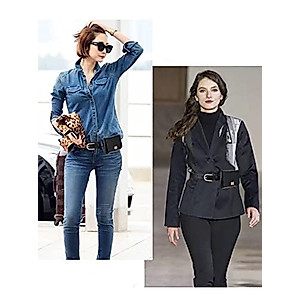Fashion Belt for Women`s Dress and pants with Removable Mini Waist Bag, Cell Phone Pocket (Coffee), 43 inch