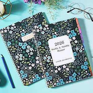 2023 Planner - Planner 2023, 2023 Planner Weekly and Monthly, January 2023 to December 2023, 6.3’’ × 8.4’’, 12 Monthly Tabs, Strong Twin-Wire Binding, Inner Pocket, Elastic Closure