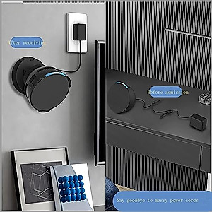 AdteMp Compatible with Echo Pop Holder,Wall-Mounted Echo Pop with Integrated Cable Management,Echo Pop Stand Mount, Speaker Accessories Rack (Black)