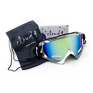 Cloud 9 Snow Goggles in Gray/White/Yellow Mens Ski Goggles Camouflage Green Camo Kid Goggles Men