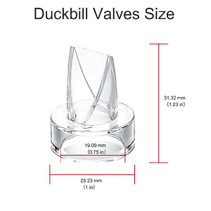 SKYWOT Pack of 6 Duckbill Valves for Wearable Breast Pump Hands Free Accessories Universal Duckbill Valves etc,Original Part Accessories Replacement,BPA Free