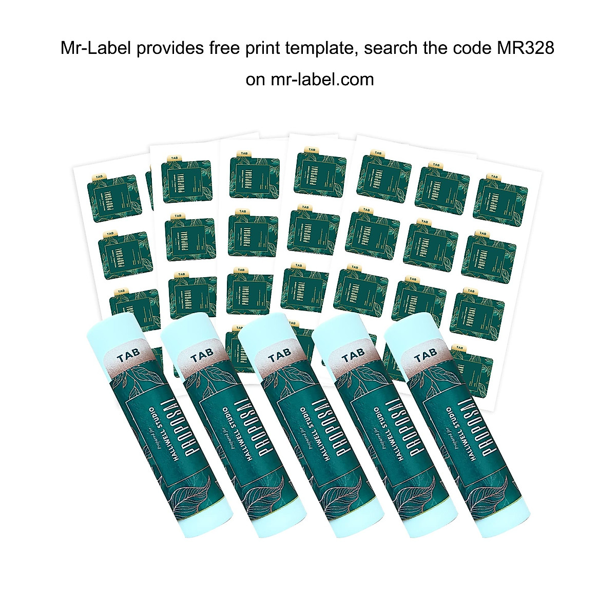 Mr-Label White Lip Balm Labels with Tamper Tab - Waterproof & Tear-Resistant - for Inkjet & Laser Printer - 2-3/16" x 2-1/8" on Letter Sheet (120 Labels)