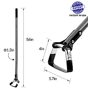 Walensee Action Hoe for Weeding Stirrup Hoe Tools for Garden Hula-Ho with Adjustable 56 Inch Scuffle Loop Hoe Gardening Weeder Cultivator, Sharp Durable Metal Handle Weeding Rake with Cushioned Grip
