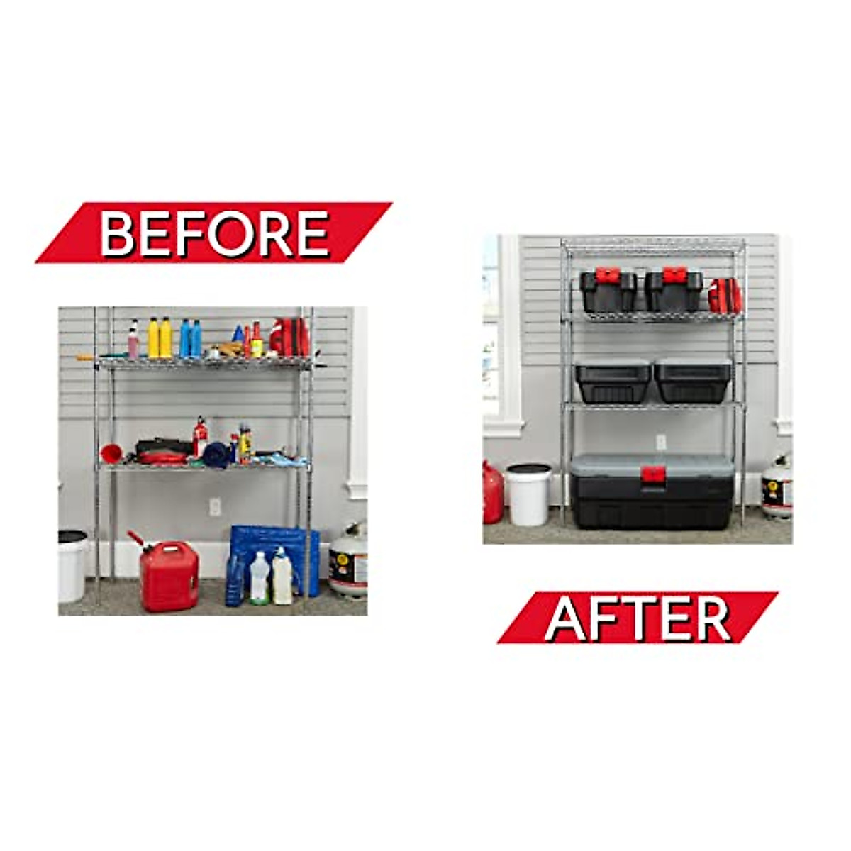 Rubbermaid ActionPacker️ 48 Gal with 8 Gal Containers Nested, Lockable Storage Bins, Industrial, Rugged Storage Container Bundle with Lids