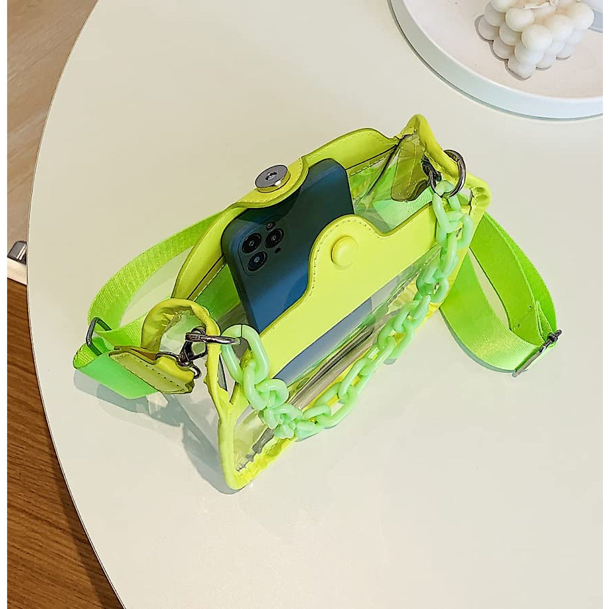 Clear Bag for Women Clear Handbag Concert Bag Stadium Approved Clear Purse Shoulder Crossbody Bag Satchel Hobo Bag