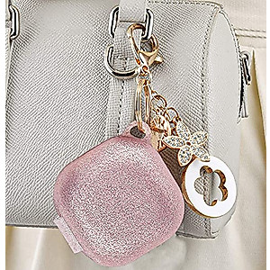 Silicone Case for Samsung Galaxy Buds Live/Buds Pro - 2021 Soft Carrying Case Protective Wireless Charging Cover Skin with Keychain for Women&Girls - (Rose Gold)