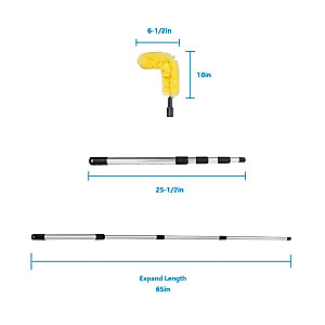 Air Jade Gutter Cleaning Brush, Extendable Roofing Gutter Cleaning Tools from The Ground, 5.5 Ft Long Gutter Cleaning Tool Easy Cleaning Leaves and Debris