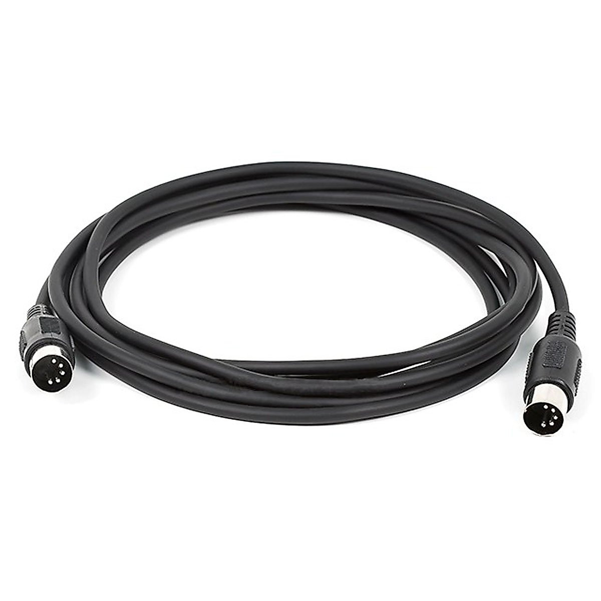 C&E 6 Feet (ft) MIDI Cable with 5 Pin DIN Connector, Black (3 Pack)