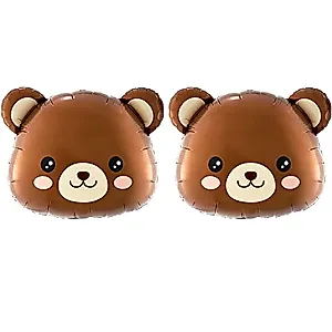 24" Bear Balloons, Teddy Bear Balloons Baby Shower Decorations Foil Animal Balloons for We Can Bearly Waits Theme Birthday Party Decor Supplies