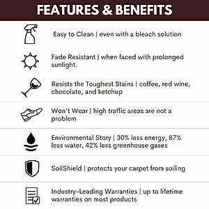 Smart Squares in A Snap Premium Made in The USA Carpet Tiles 18x18 Inch, Soft Padded, Seamless Appearance, Peel and Stick for Easy DIY Installation (10 Tiles - 22.5 Sq Ft, 383 Rustic Charm)