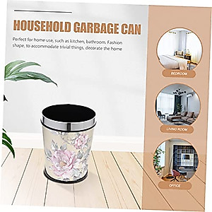 EXQUIMEUBLE Bathroom Trash Can Trash Paper Basket Paper Waste Container Desk Bins Trash Cans Trashcans for Bedroom Kitchen Trash Can Trash Container Garbage Can No Cover Compost Bin Abs Office