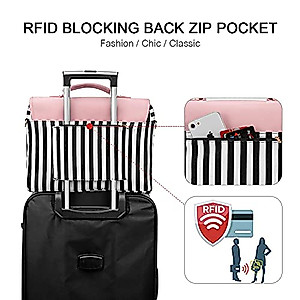 LOVEVOOK Computer Bags for Women, Laptop Bag 14 Inch, Laptop Case with Trolley Sleeve, Pink Messenger Bag, Super Cute Laptop Sleeve