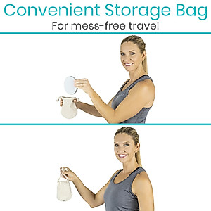 Vive Back Lotion Applicator Replacement Pads (6 Pack) - Long Reach Handle Loofah Sponge Shower Scrubber for Self Application - Body Bath Wash Brush for Skin Cream, Suntan, Tanning, Aloe - Men, Women