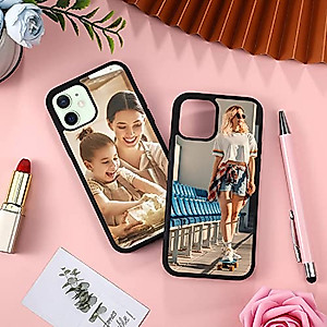 Nubaka 6 Pieces iPhone 12 Mini Sublimation Blank Case，Printable iPhone 12 Mini Sublimation Case for DIY Customize Heat Press Rubber Protective Case,Handicraftsman, Self-Employed and Businessman