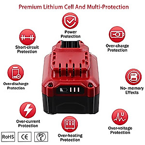 TenHutt 【Upgrade】 2Pack 20V 6.0Ah Replacement Battery for Craftsman V20 Lithium Ion Battery for CMCB205 CMCB204 CMCB206 CMCB202 CMCB201 20V Cordless Power Tools Craftsman 20V Battery