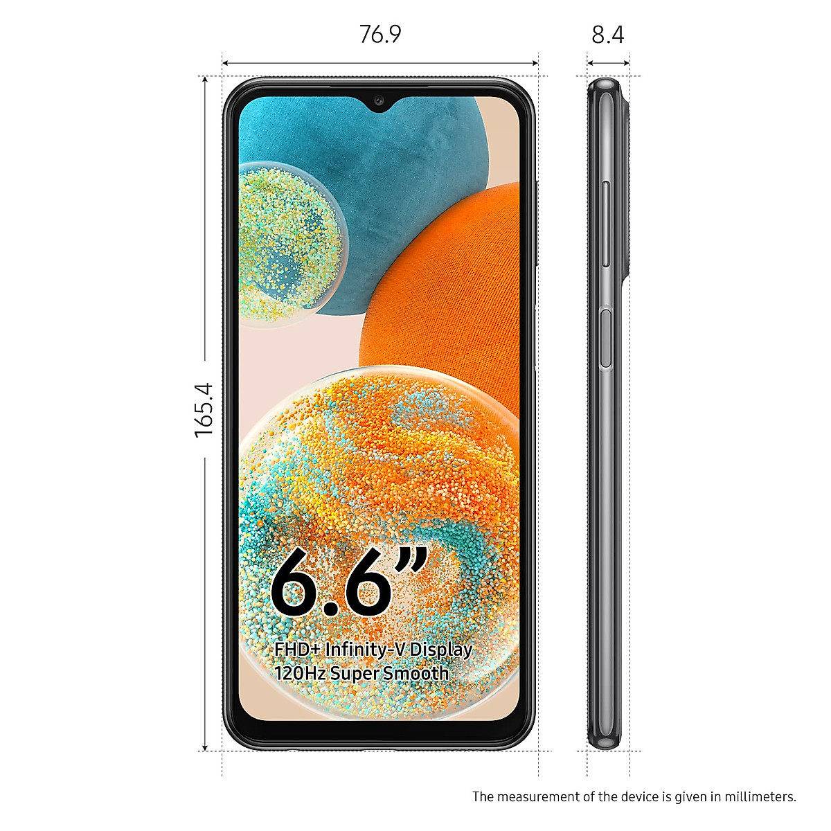 SAMSUNG Galaxy A23 5G A Series Cell Phone, Factory Unlocked Android Smartphone, 64GB, Wide Lens Camera, 6.6” Infinite Display Screen, Long Battery Life, US Version, 2022, Black (Renewed)