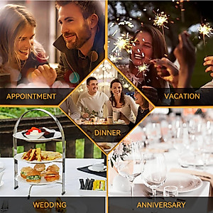 Serving Utensils Set for Partie, Silver Stainless Steel Metal Serveware Large Serving Spoons, Slotted Spoons, Forks, Tongs, Soup and Skimmer Spoon, Cake Server for Buffet, Catering, Entertaining 15pcs