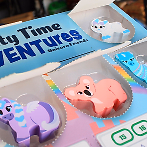 Potty Time Adventures Toddler Potty Training Chart by Lil ADVENTS - 14 Wooden Stacking Blocks / Prizes, Potty Training Advent Game - Behavior Reward Chart, Stickers & Activity Board - Unicorn Friends
