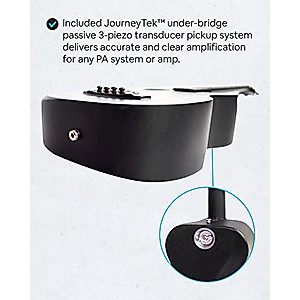 Journey Instruments Carbon Fiber Travel Guitar – OF660M Traveling Acoustic Guitar with Collapsible Patented System – Portable Backpack Case (Matte Black)