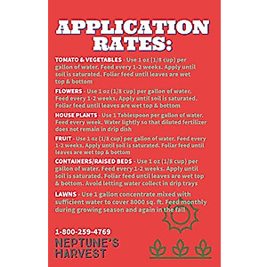 Neptune's Harvest Tomato & Veg Fertilizer 2-4-2, 1 Gallon