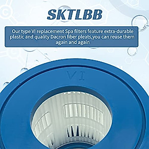 SKTLBB Type vi spa Filters for Coleman hot tub Filters and Other Inflatable hot tubs requiring Type VI Filters, 4.2 x 3.1 inches (4 pcs)