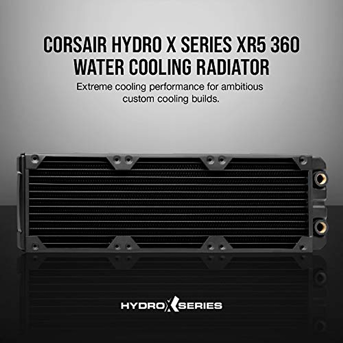 CORSAIR Hydro X Series XR5 360mm Water Cooling Radiator - Triple 120mm Fan Mounts - Premium Copper Construction - Easy Installation - Black