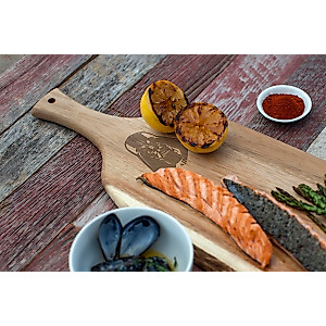 PICNIC TIME Star Wars Darth Vader Artisan 24" Acacia Charcuterie Board with Raw Wood Edge, Cheese Board, Serving Platter, (Acacia Wood)