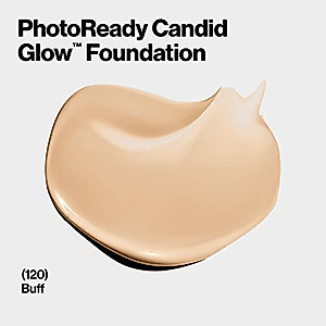 Revlon PhotoReady Candid Glow Moisture Glow Anti-Pollution Foundation with Vitamin E and Prickly Pear Oil, Anti-Blue Light Ingredients, without Parabens, Pthalates, and Fragrances, Buff, 0.75 oz
