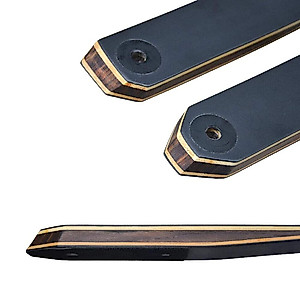 OBTOUTDOOR Original Black Hunter Takedown Recurve Bow 60inch 20lbs 25lbs with Bamboo Core Limbs Archery Hunting Target Practice (25LBS)